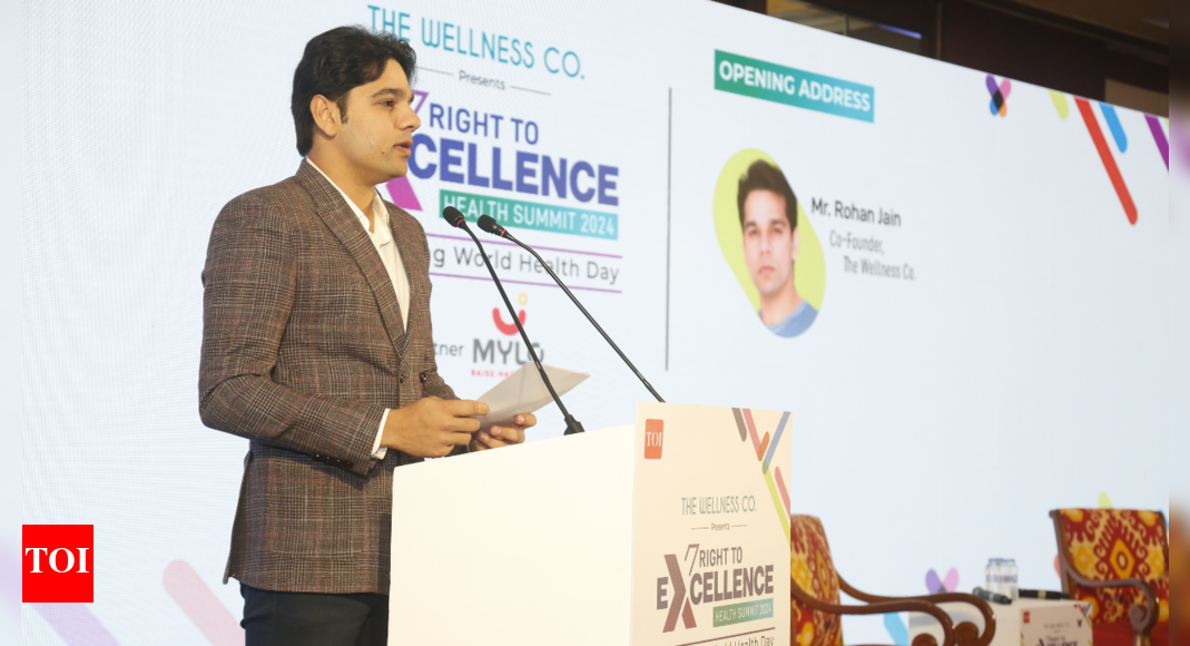 Rohan Jain addresses leaders and changemakers at TOI Right to Excellence Health Summit 2024 ...