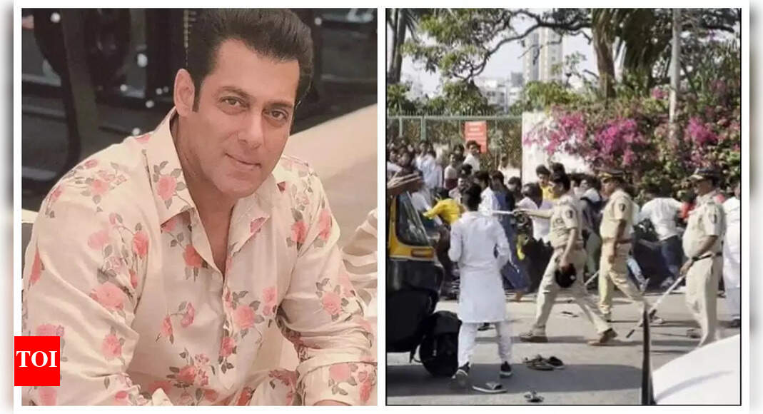 Police lathicharge Salman Khan's fans gathered outside his Galaxy ...