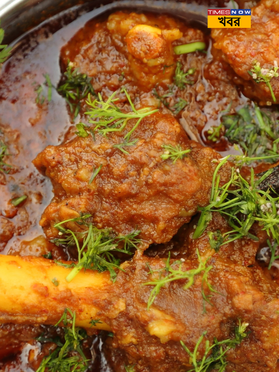 Mutton curry new style khasir mangsho kosha recipe | Times Now Bengali