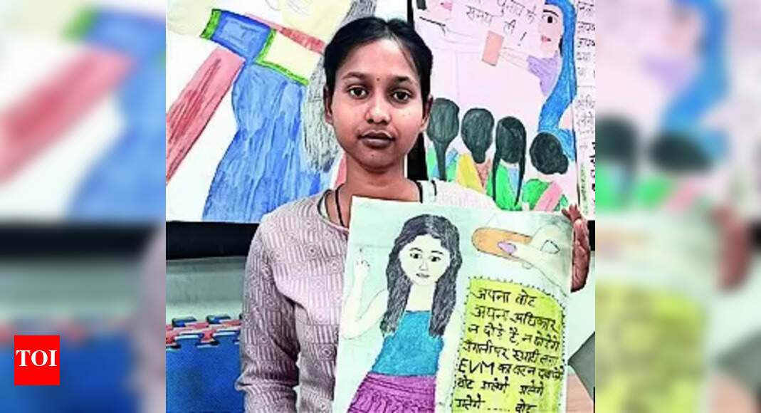 Voter Awareness Campaign: College Girls Write Slogans To Create ...