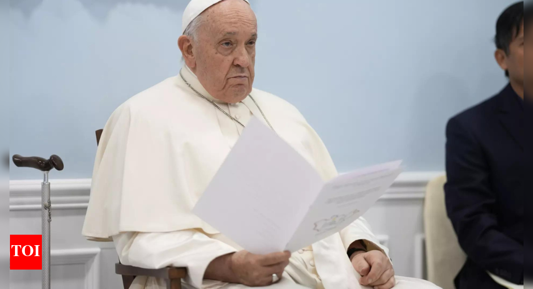 Pope warns against 'spiral of violence' after Iran attack - Times of India