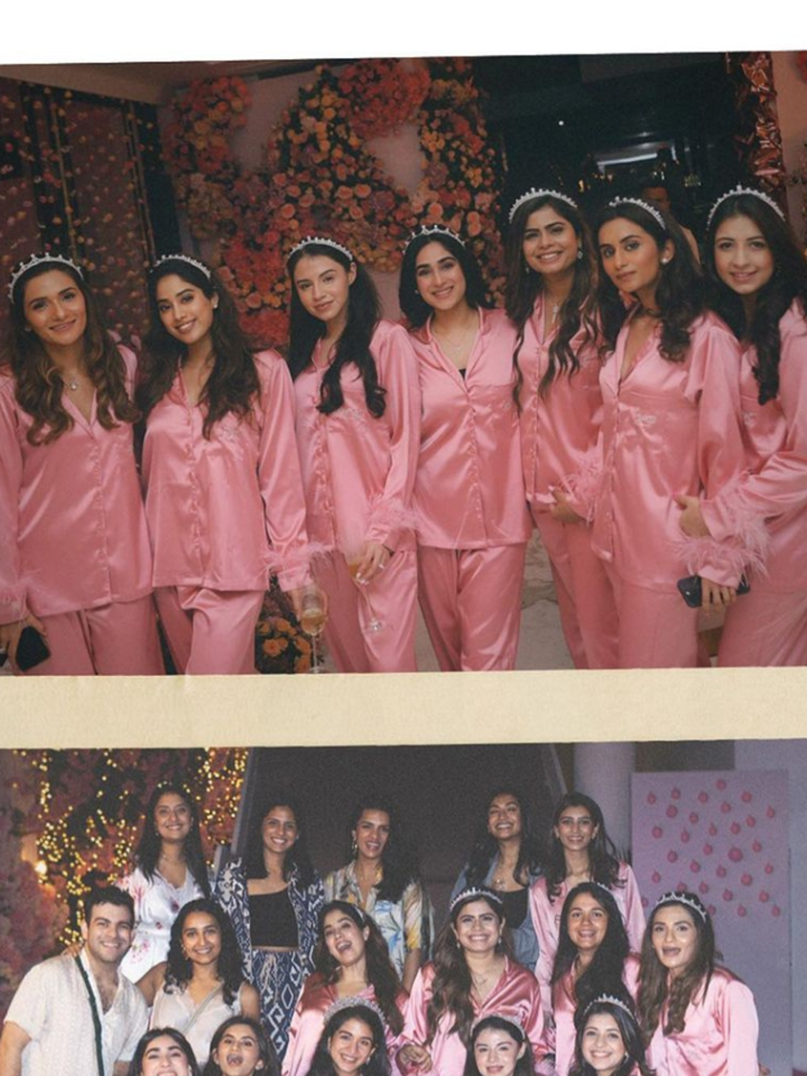 Inside Radhika Merchant's Pink-Themed Pyjama Bridal Shower With Janhvi ...