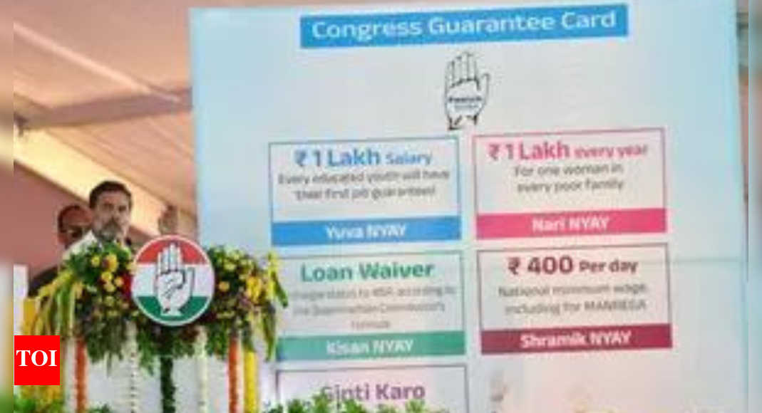 Congress 'guarantee cards' amount to bribery, stop distribution: BJP to ...