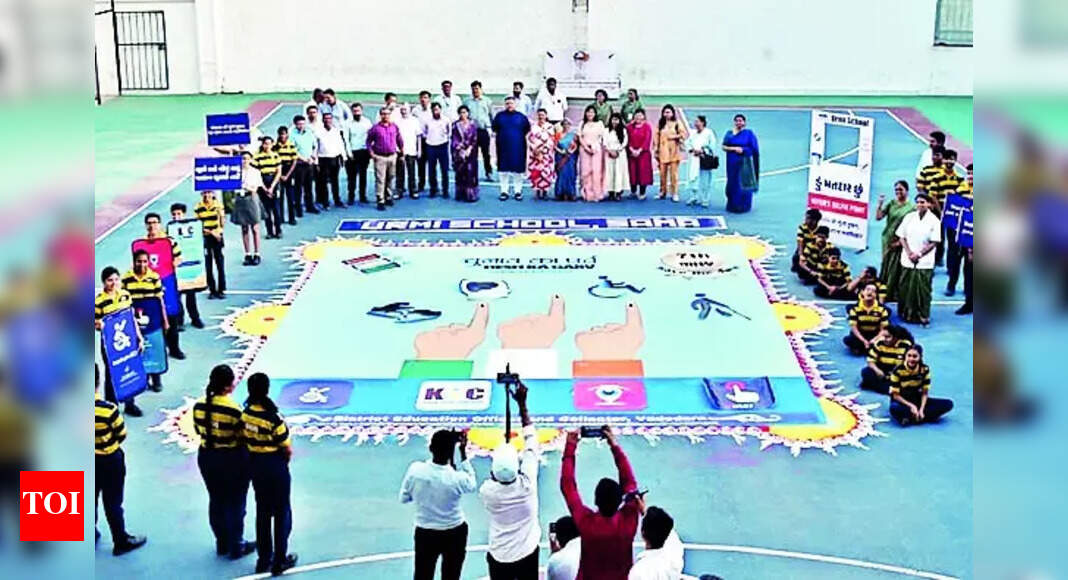 Voter Awareness: Special Kids Create Voter Awareness In Vadodara City ...