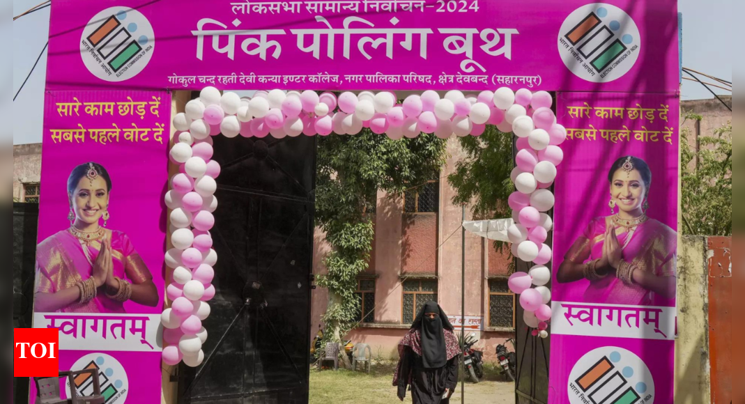 Women throng 'pink booths' in J-K's Doda to cast their votes - Times of ...