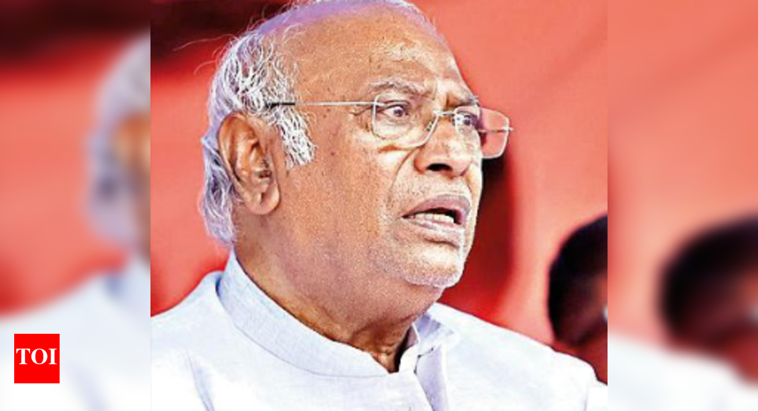 BJP’s goal is to propagate RSS agenda, says Mallikarjun Kharge | Patna News - Times of India