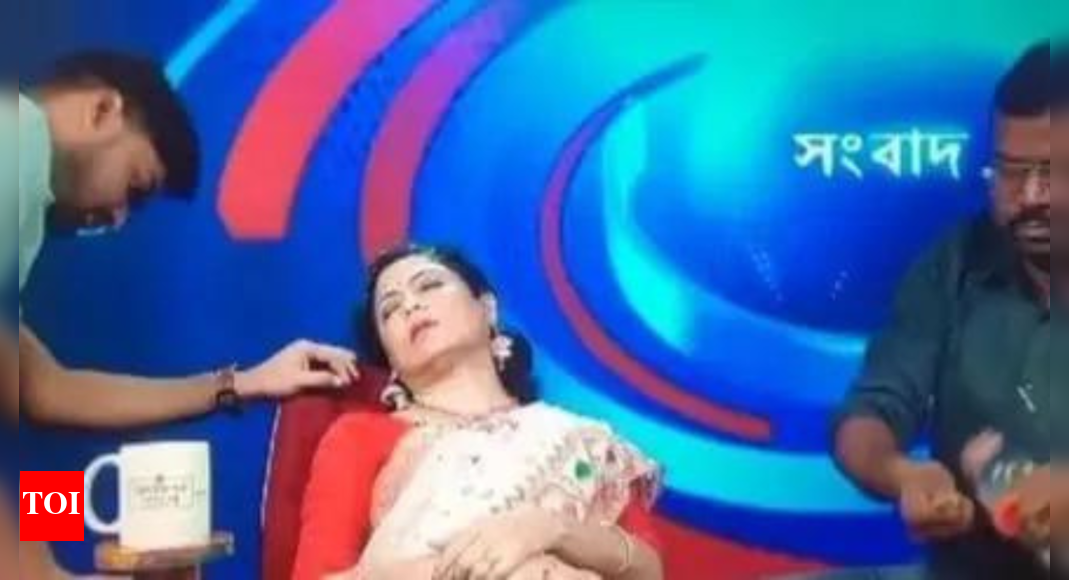 TV anchor faints in ‘hot studio’ while presenting weather news ...