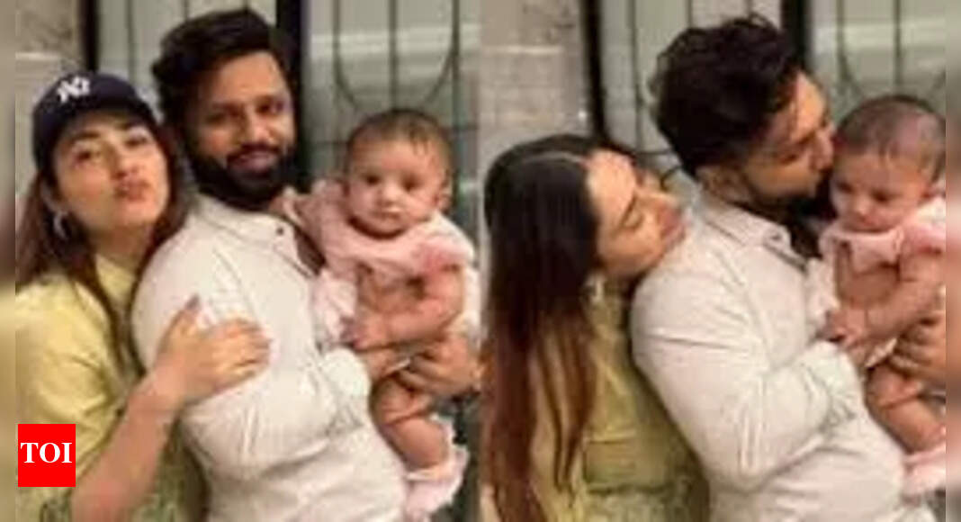 Rahul Vaidya shares adorable pics with Disha Parmar and daughter Navya ...