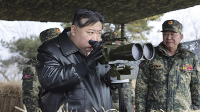 North Korean leader Kim leads rocket drills that simulate a nuclear counterattack against ...