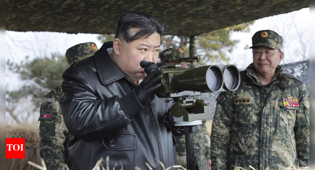 North Korean leader Kim leads rocket drills that simulate a nuclear counterattack against ...