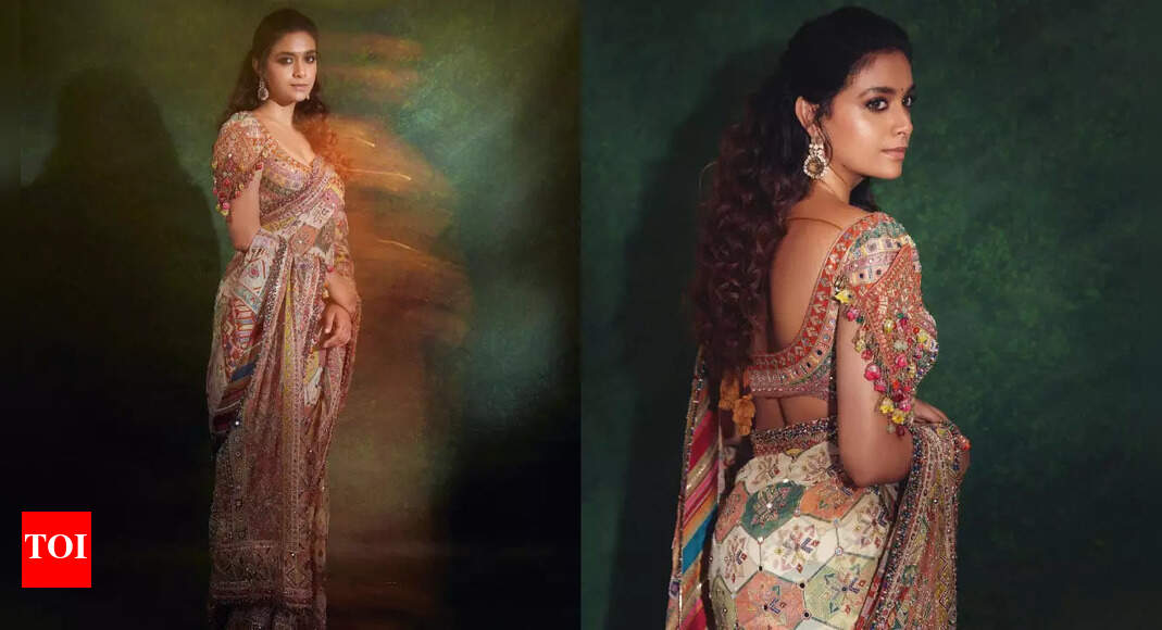 Keerthy Suresh: Guess the price of Keerthy Suresh's phulkari sari ...