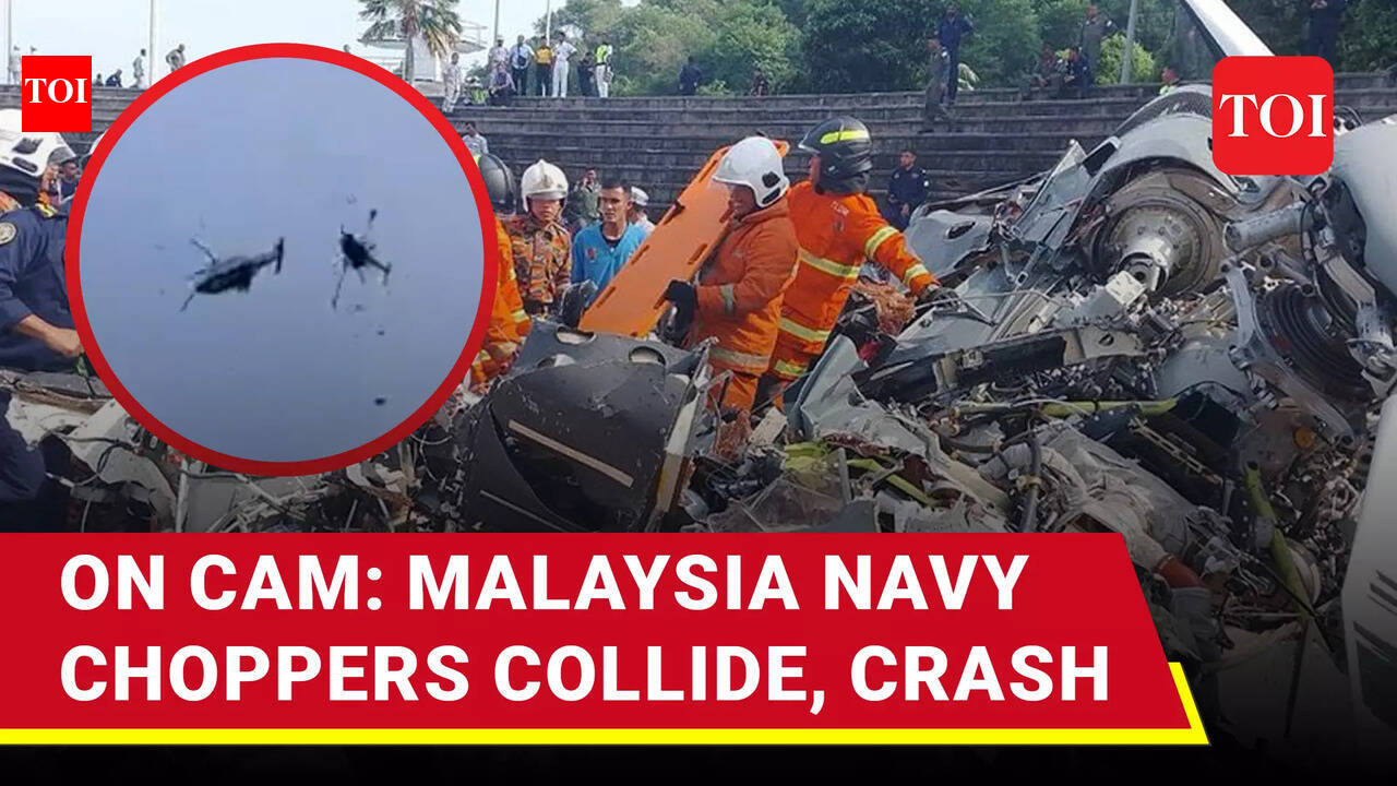 Caught on Cam: Two Malaysian Navy Choppers collide and crash mid-air in ...