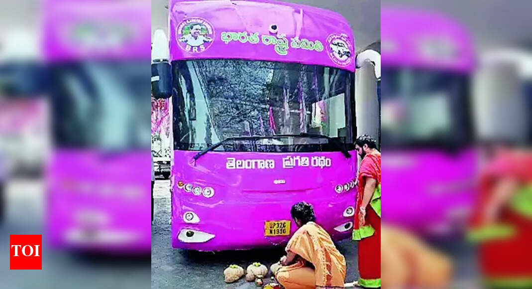 KCR: Kcr To Launch 17-day Bus Yatra Today From Miryalguda | Hyderabad ...