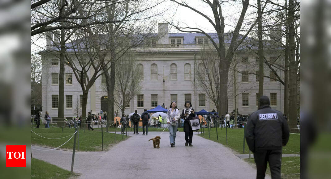 Harvard protests mount as tensions spread over Israel-Hamas war - Times ...