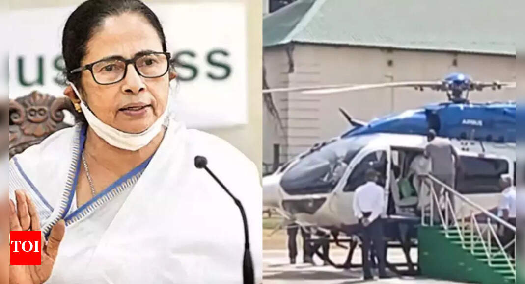 West Bengal CM Mamata Banerjee slips and falls while boarding helicopter | Kolkata News - Times ...