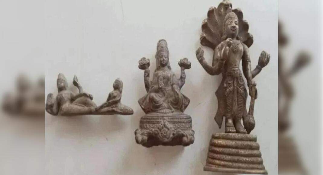 Haryana: 400-year-old bronze idols of Lord Vishnu and Goddess Lakshmi ...