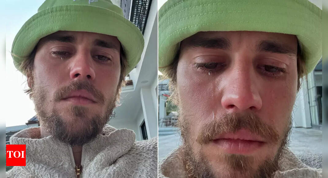 Justin Bieber's crying pictures leaves fans worried, wife Hailey Bieber ...
