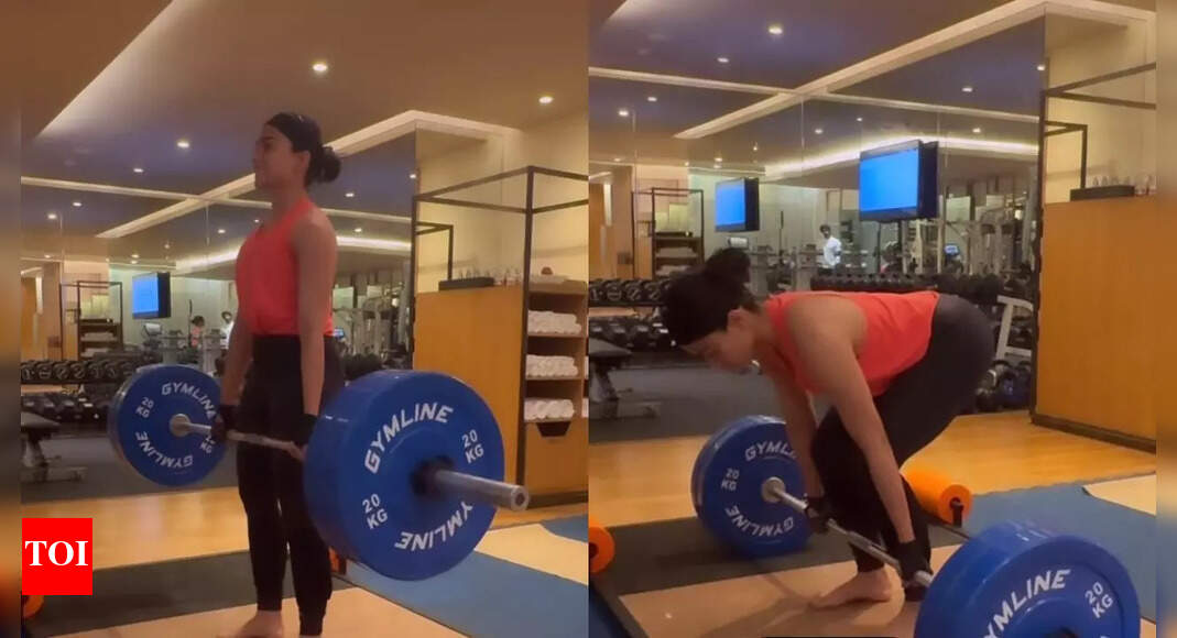 Rashmika Mandanna lifts 100 kg deadweight to tackle the busy night ...