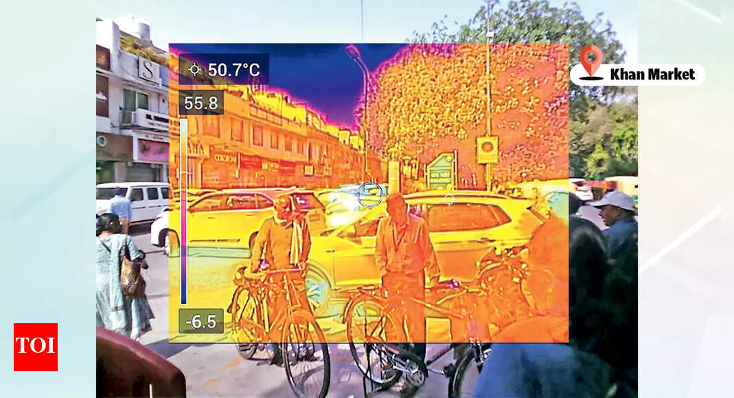 Delhi heat mapping: Temp crosses 50°C in hot spots - Times of India