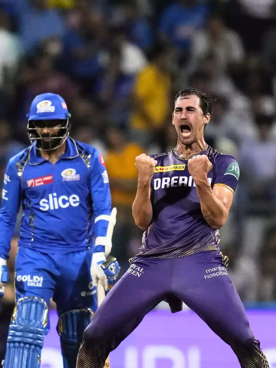 Mitchell Starc shines as KKR beat MI | Times of India