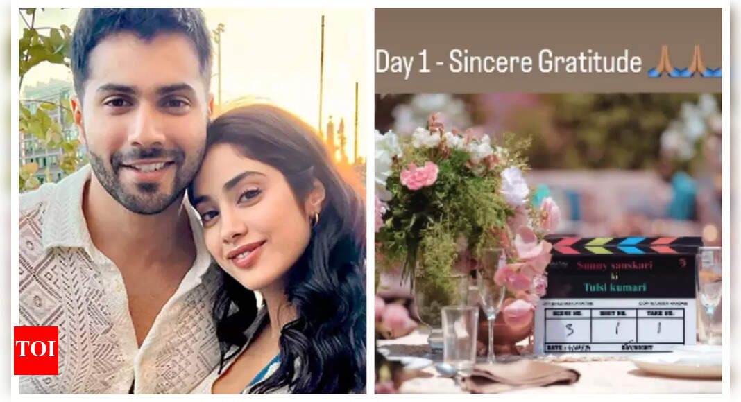 Varun Dhawan and Janhvi Kapoor kick-start shooting for 'Sunny Sanskari ...