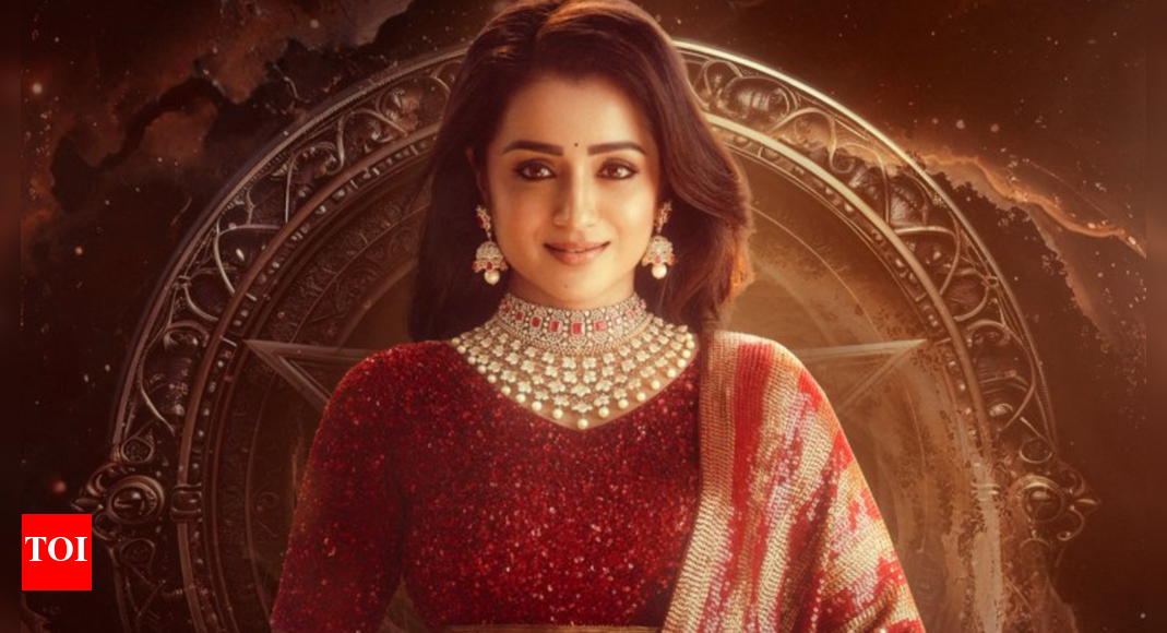 Makers of 'Vishwambhara' launch Trisha's character poster | Telugu ...