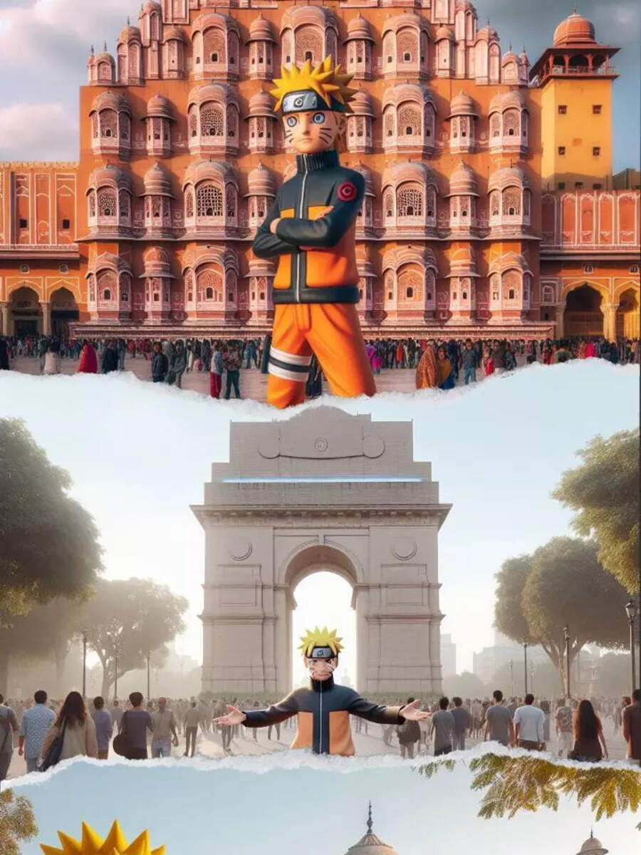 AI Imagines Naruto Visiting Indian Monuments: Red Fort, Humayun's Tomb ...
