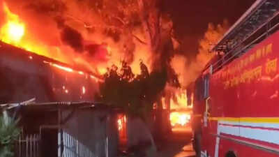 Massive fire breaks out in factory at Sahibabad industry area in ...