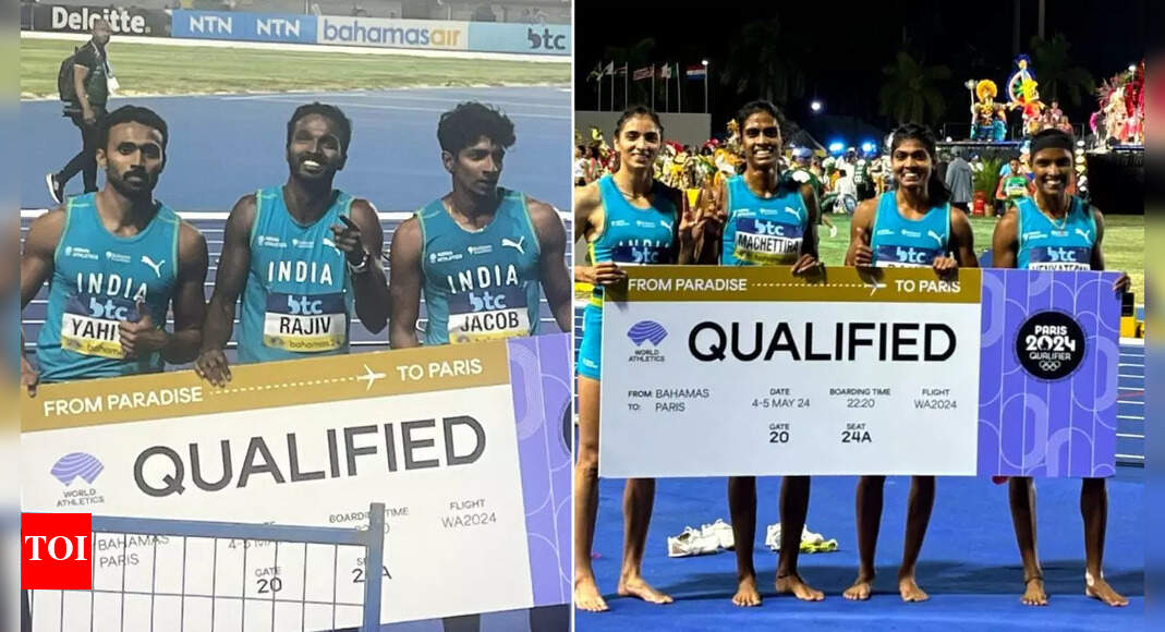 Indian women's and men's 4x400m relay teams qualify for Paris Olympics ...