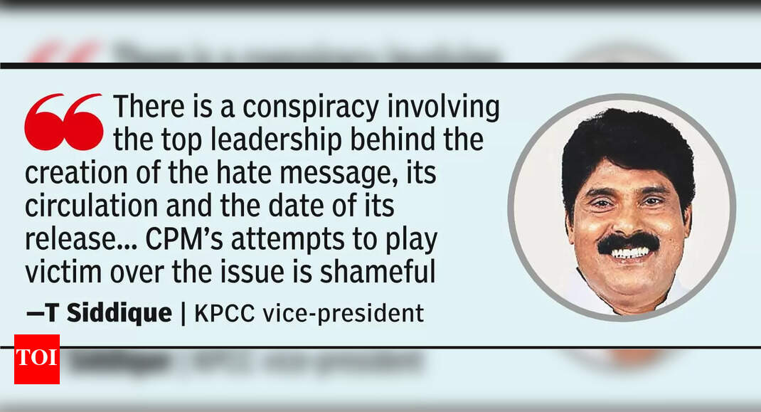 CPM resorting to communal polarization, alleges KPCC vice-president T ...