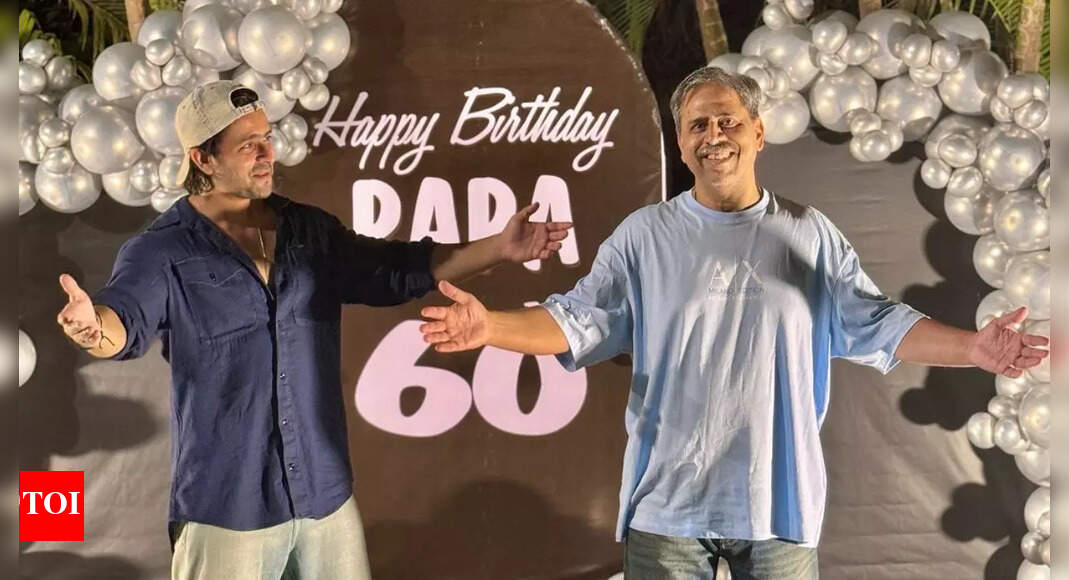 Shoaib Ibrahim makes his father pose in SRK style on his 60th birthday ...