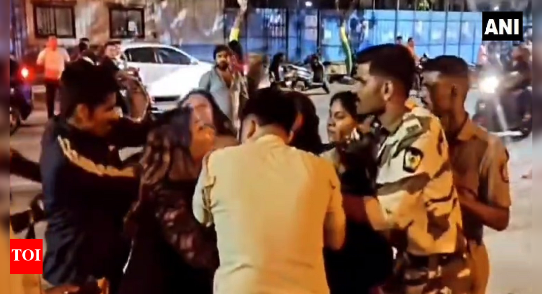 Three women arrested after video of them assaulting police goes viral ...