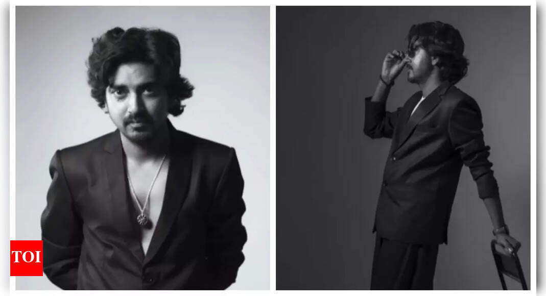 Mayur Chauhan exudes elegance in black; watch video | - Times of India