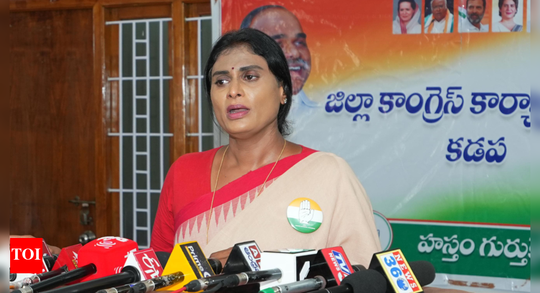 Teary eyed Sharmila hits back at CM Jagan's nepotism remarks made against her | Amaravati News ...