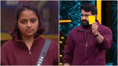 Bigg Boss Malayalam 6: Resmin Bai receives yellow card for manhandling ...