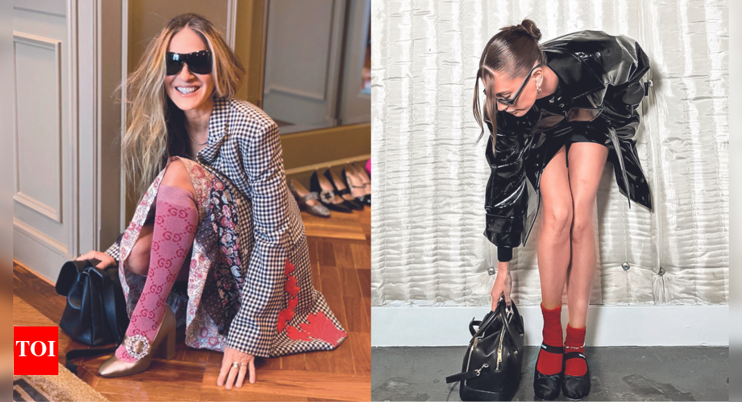 Here's how to rock the visible viral socks trend - Times of India