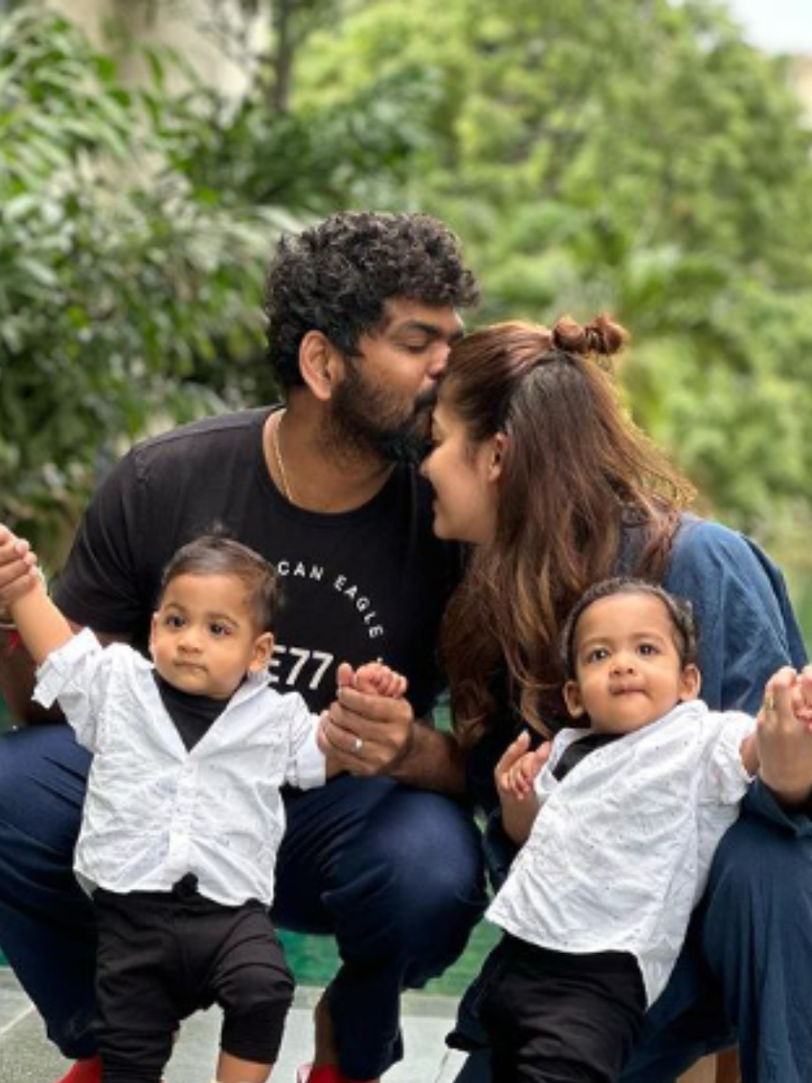 Heartfelt moments of Nayanthara and Vignesh Shivan with their twins ...