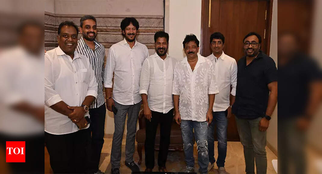 Telangana CM Revanth Reddy meets Ram Gopal Varma, Anil Ravipudi, Harish ...