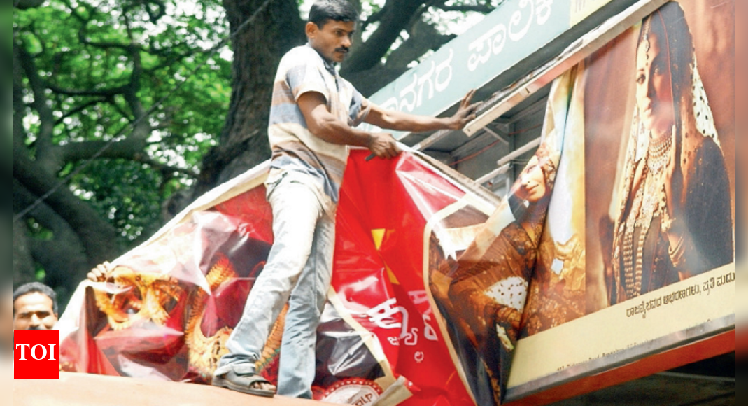 Illegal Hoardings: BBMP cracks down on illegal hoardings in Bengaluru ...