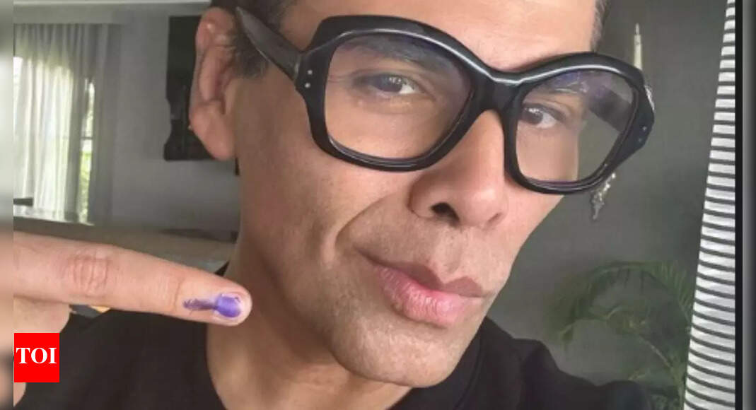 Karan Johar casts his vote in Lok Sabha Elections 2024; shares a selfie | Hindi Movie News ...