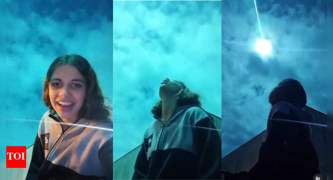 Watch: Viral video captures electric blue meteor lighting up skies in ...