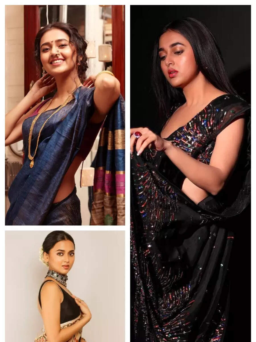 Tejasswi Prakash's stunning saree looks | Times of India