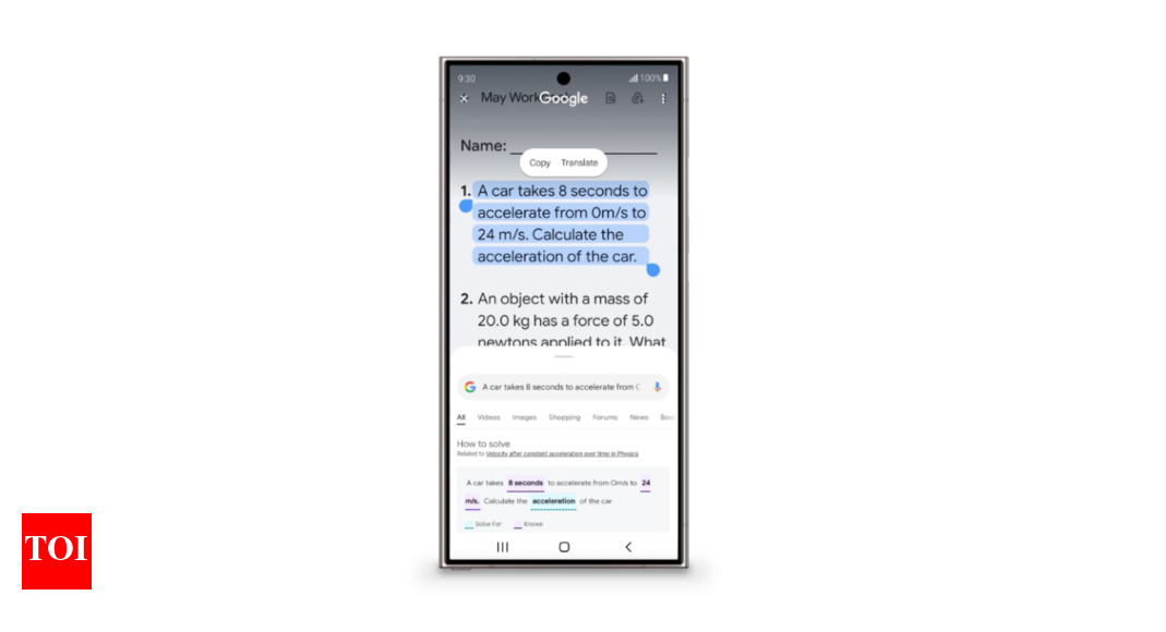 Google's Circle to Search feature to get these three new features soon ...