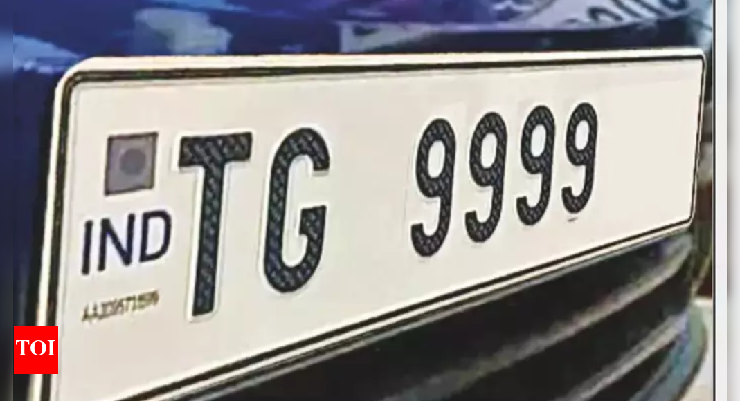 Telangana: 'TG' hits roads, '9999' fancy no. plate sells for over ₹25L ...