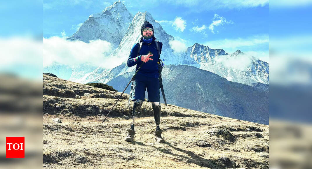With 6kg backpack, Goa-based triple amputee scales Everest base camp on ...