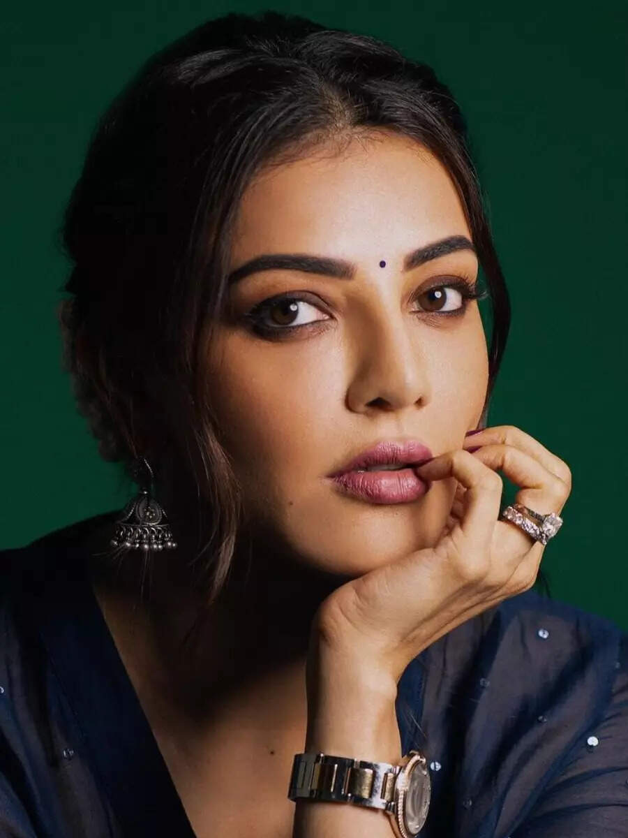 Kajal Aggarwal Embraces the Beauty of Midnight Blue Outfits | Times of ...