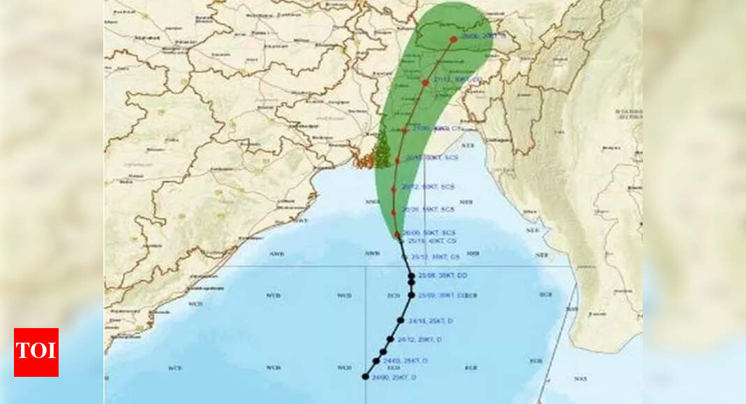 Cyclonic storm 'Remal' about 240 km south-southeast of Sagar Islands ...