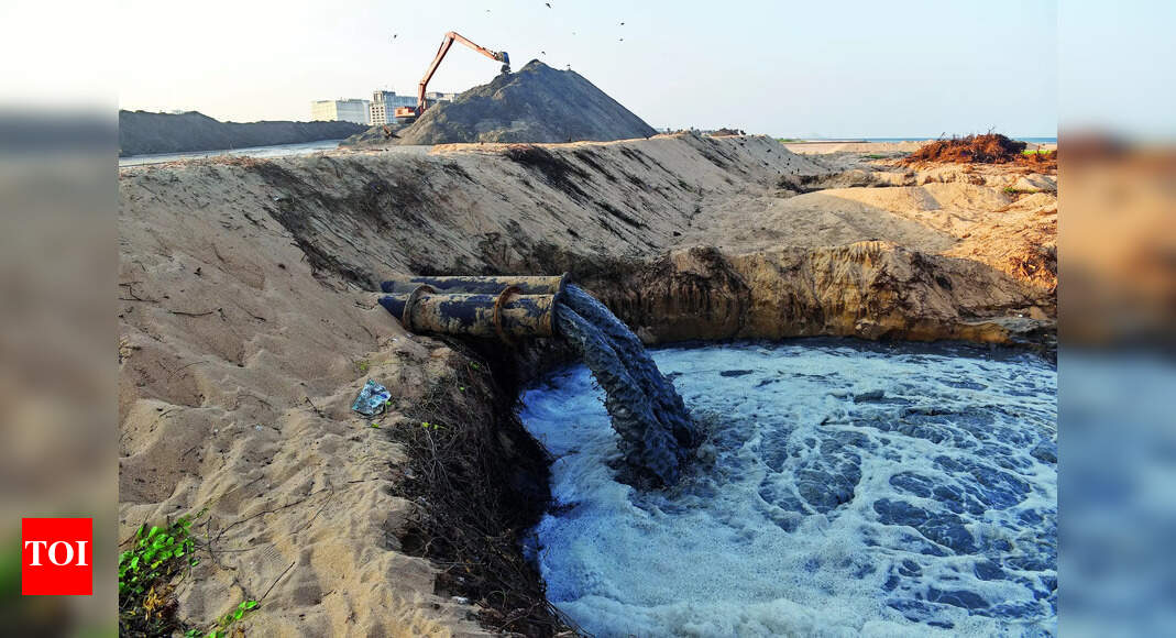 Sandbar: Sandbar removal at Adyar river mouth to prevent coastal ...