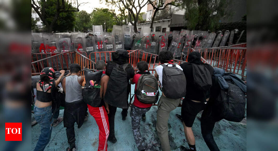 Clashes erupt at Israeli embassy protest in Mexico over Rafah - Times ...