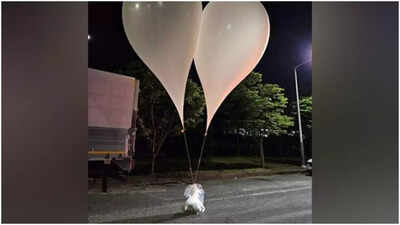 North Korea drops balloons carrying filth to South Korea - Times of India